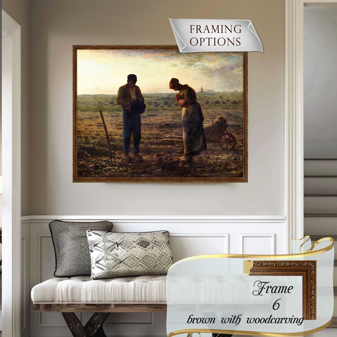 The Angelus by Jean Francois Millet Canvas Print, Millet Angelus Print ...