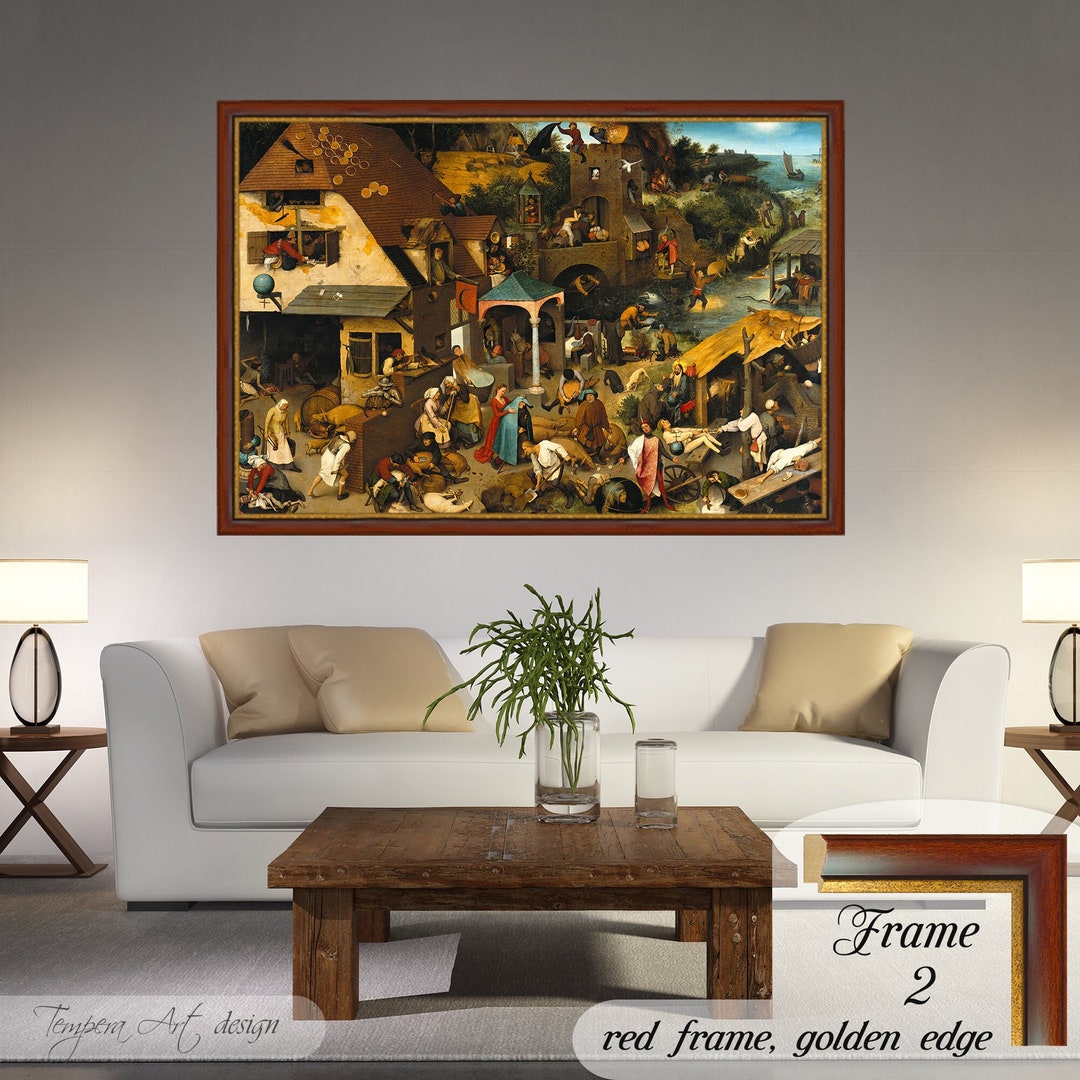 The Dutch Proverbs, Pieter Bruegel Print, Proverbs Canvas - Etsy