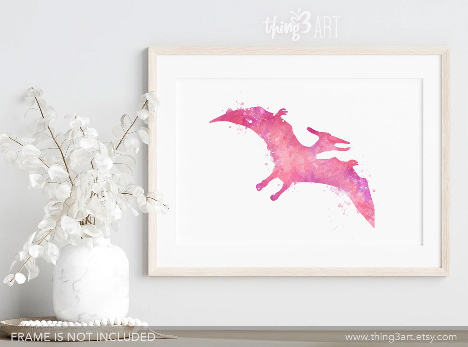 Pteranodon Watercolor Print Dinosaur Watercolor Art Print Pteranodon ...