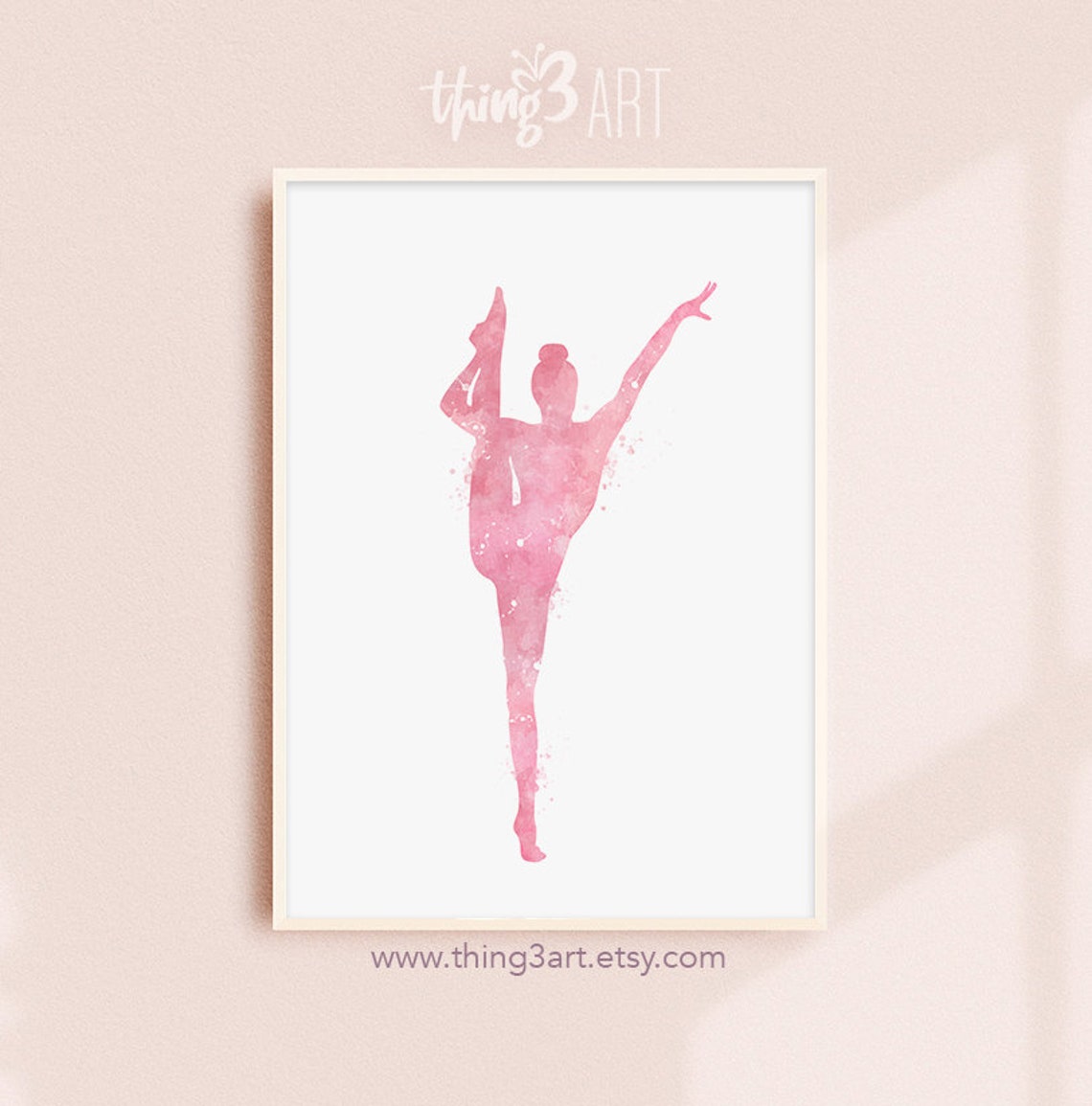 Gymnastics Watercolor Art Print Gymnastics Watercolor | Etsy