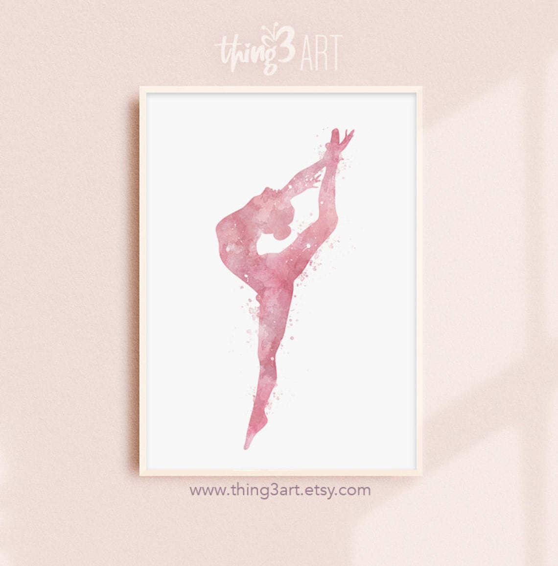 Gymnastics Watercolor Art Print Gymnastics Watercolor Poster | Etsy