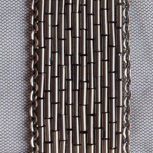 Beaded Trim With Chain Edging in Anthracite Colours - Etsy