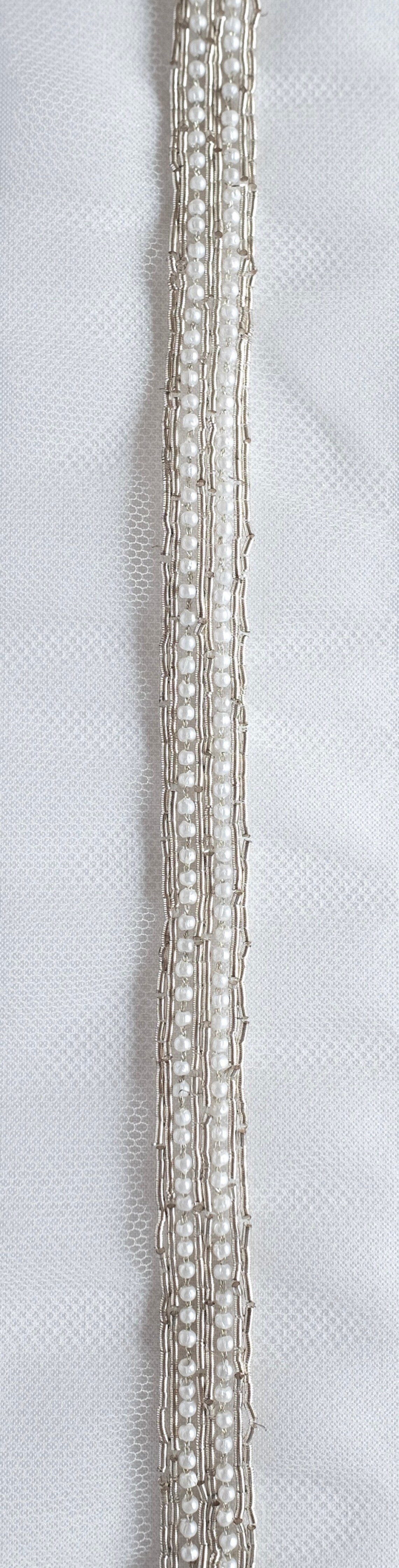 Beaded Trim A Slim Hand-embroidered Trim With Lines of Soft - Etsy