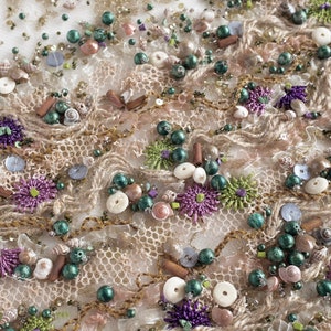 Couture French Lace | Metallic Gold French Lace Beaded Funkily With ...