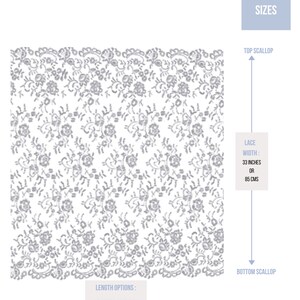 Couture French Lace | Silver Metallic Lace Embroidered With a Vintage ...