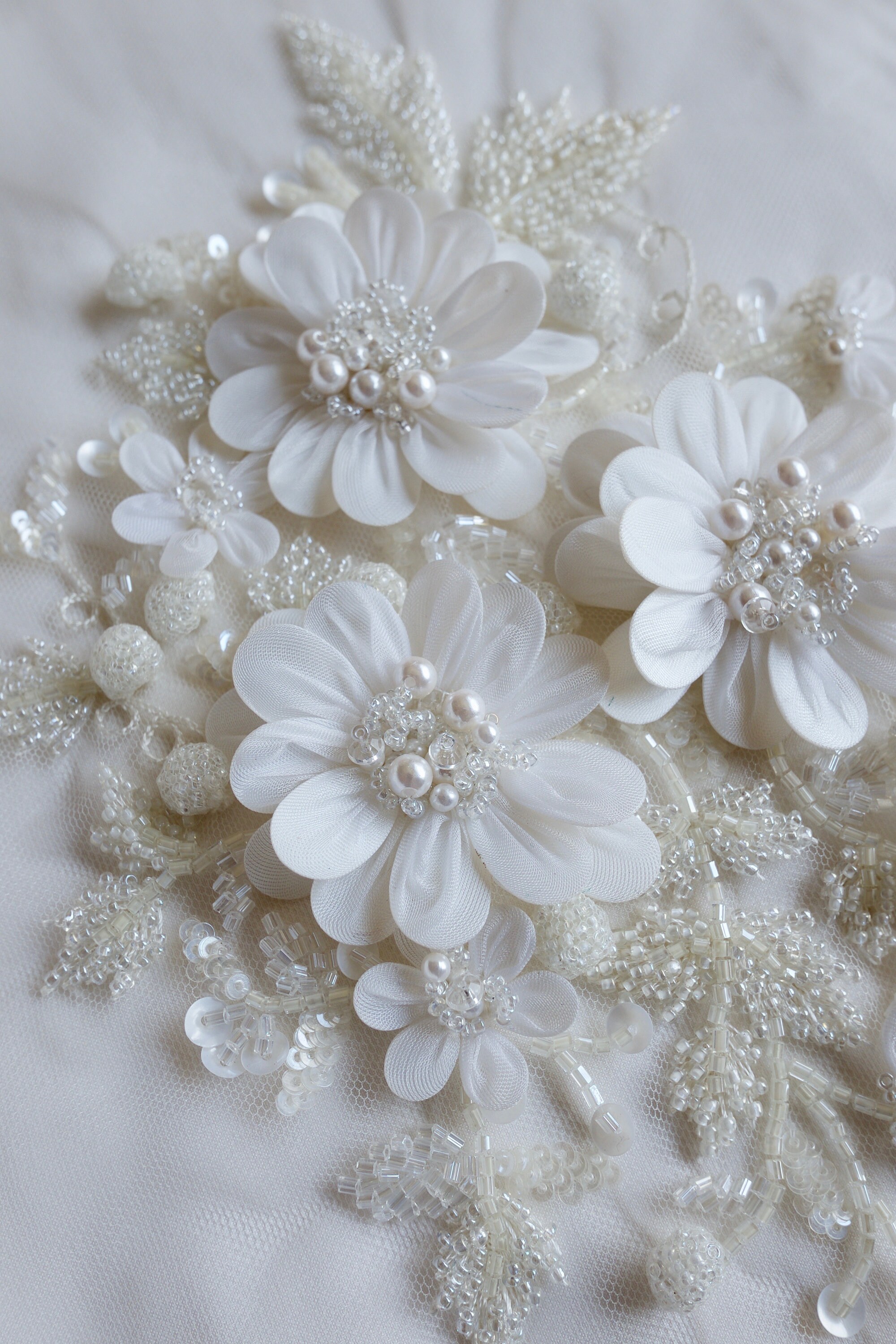 Hand-made wedding motif with pearls twinkling balls of glass | Etsy