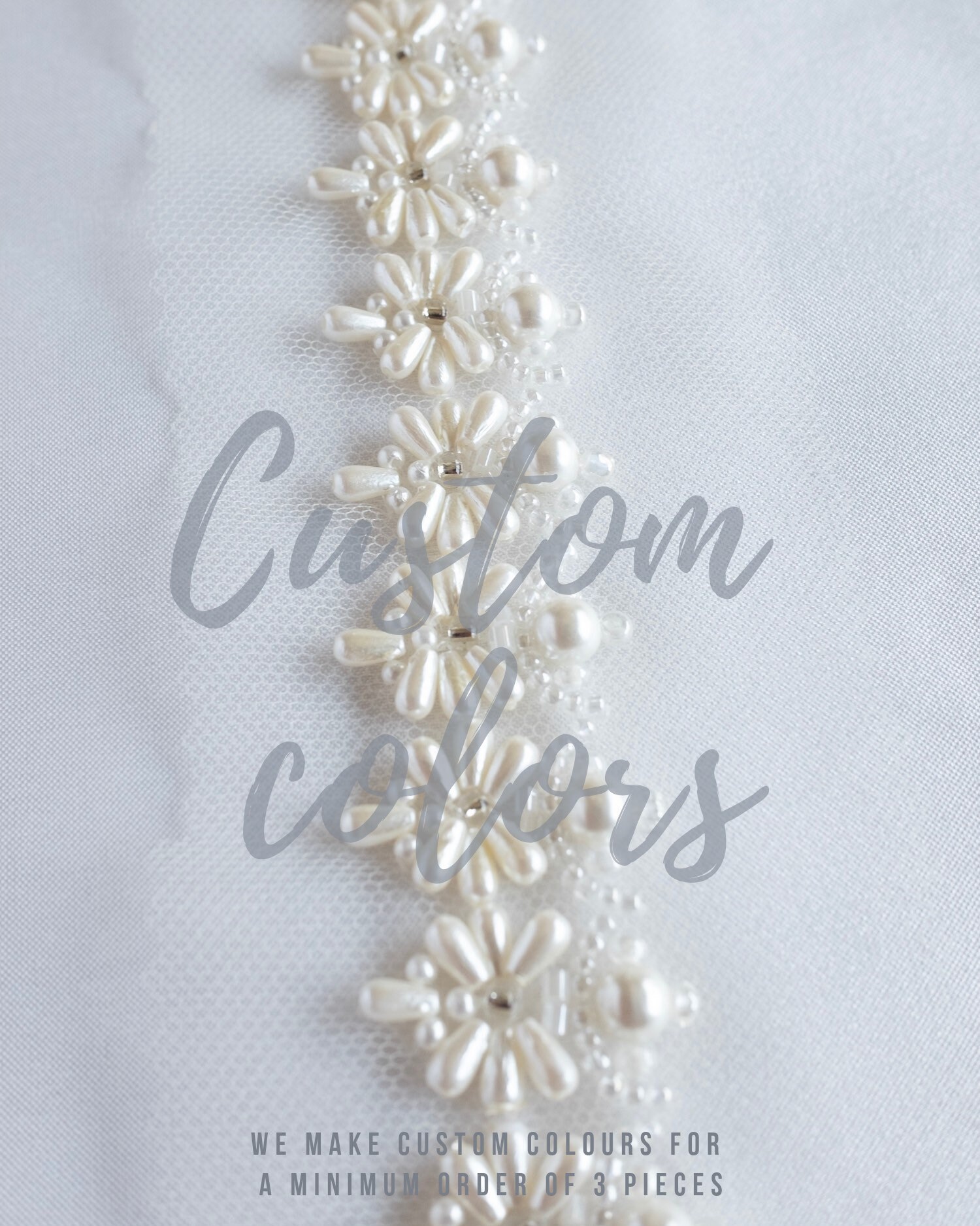 Beaded Trim | Hand-made Wedding Trim With Teardrop Pearls and Glass ...