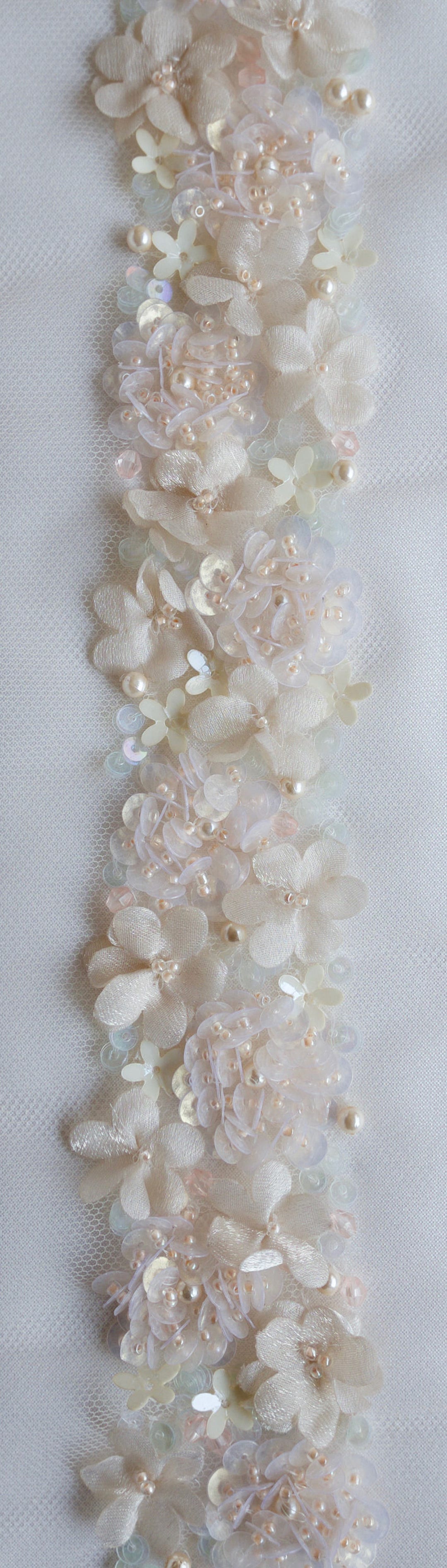 Hand-made Trim in Dreamy Peach Pastels With Hints of Iridescence - Etsy