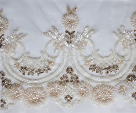 Hand-made trim in the baroque-romantic style with gold wire | Etsy