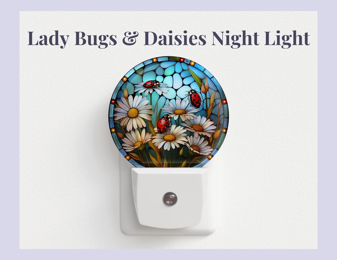 Lady Bugs & Daisies Night Light - Etsy