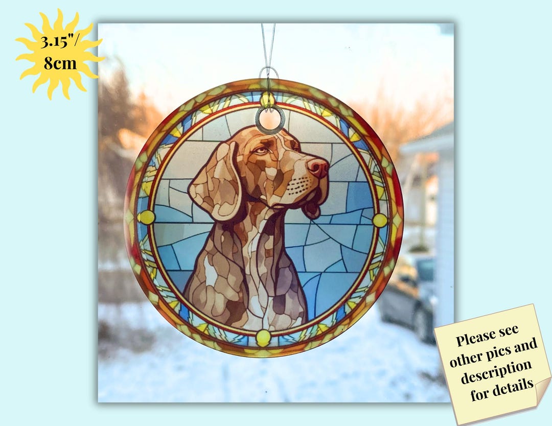 German Shorthaired Pointer Sun Catcher / Ornament - 3" Glass - Etsy