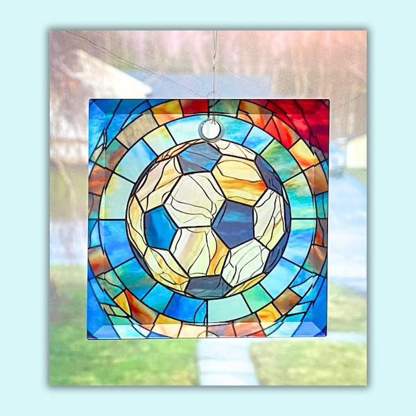 Stained Glass Soccer - Etsy
