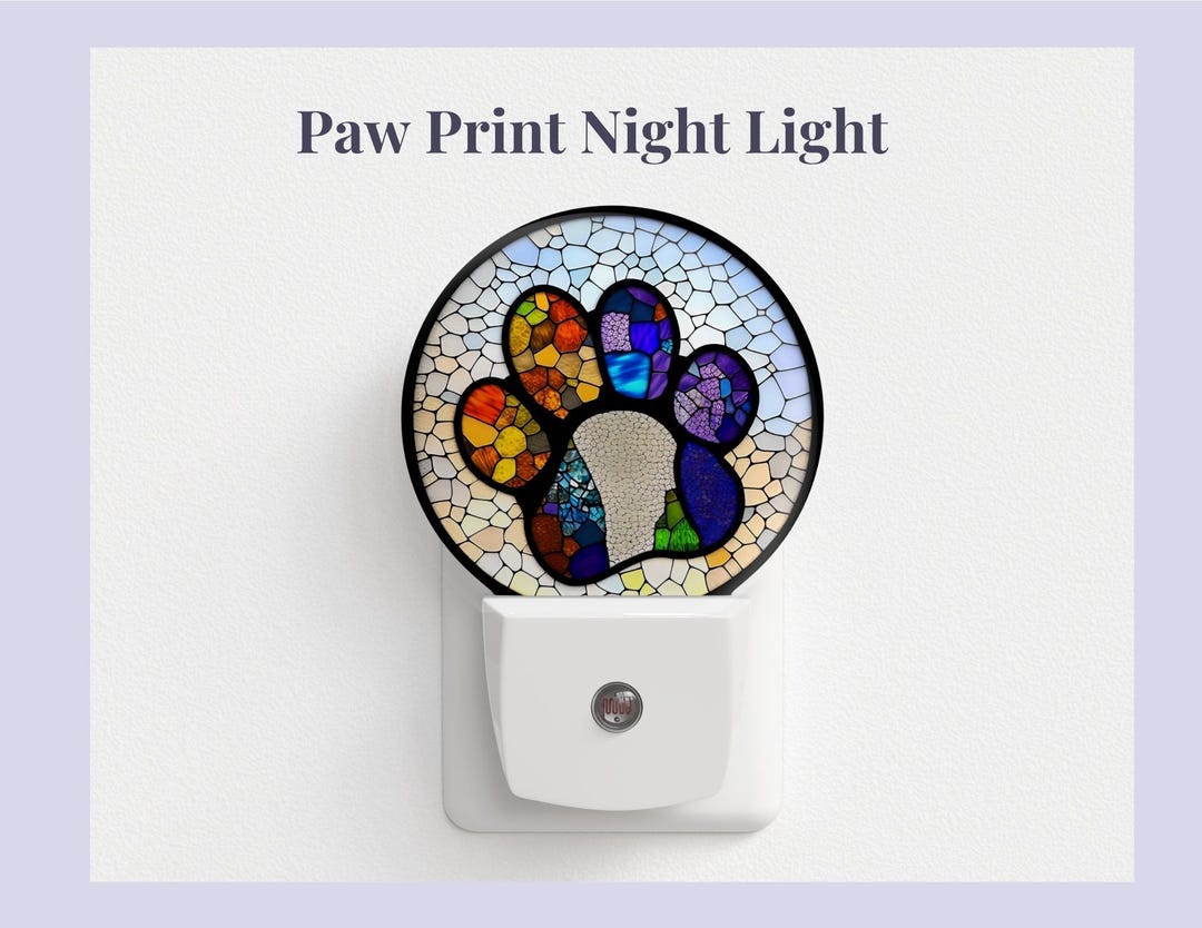 Paw Print Night Light - Etsy