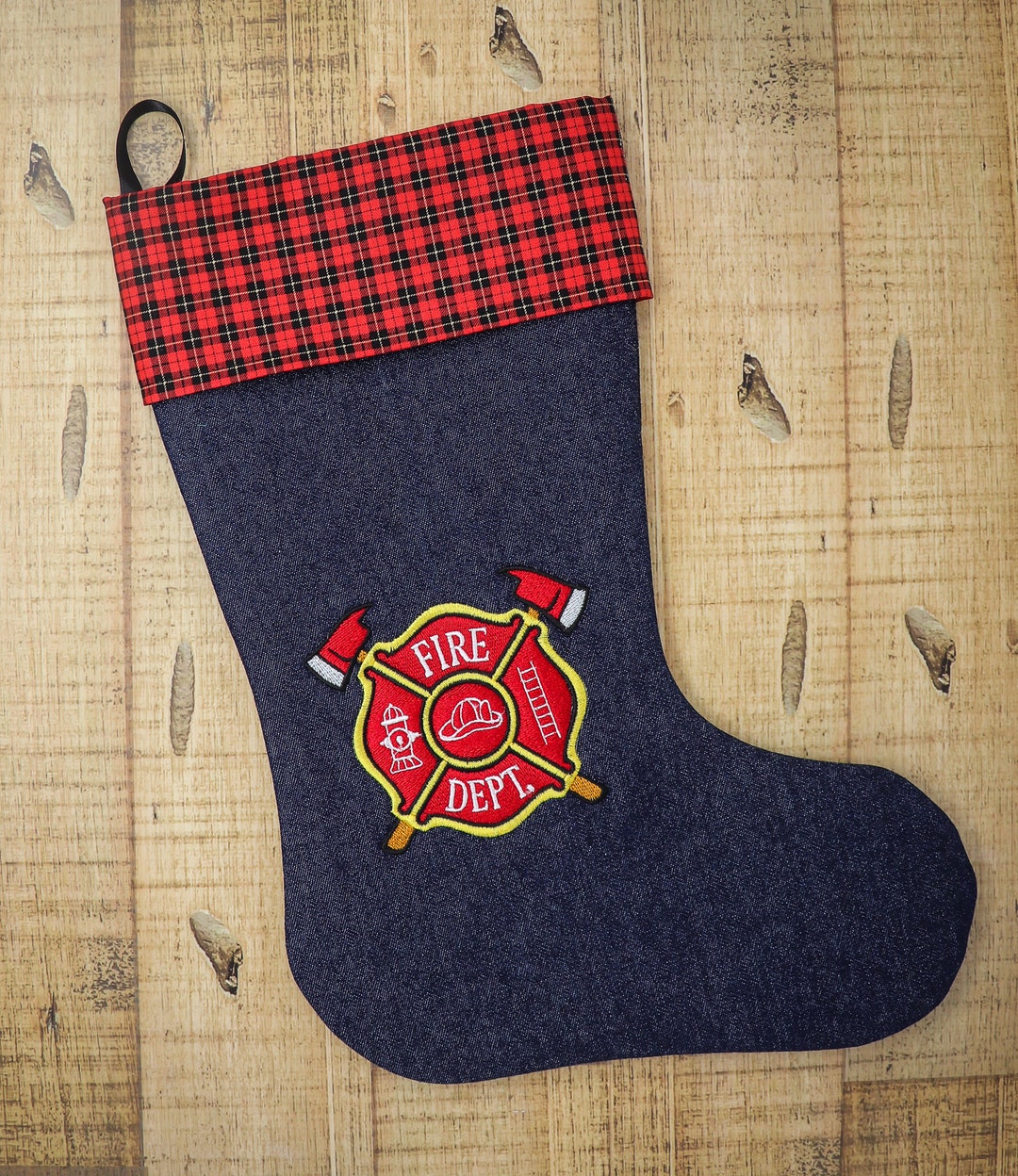 Fireman Firewoman Christmas Stocking - Etsy
