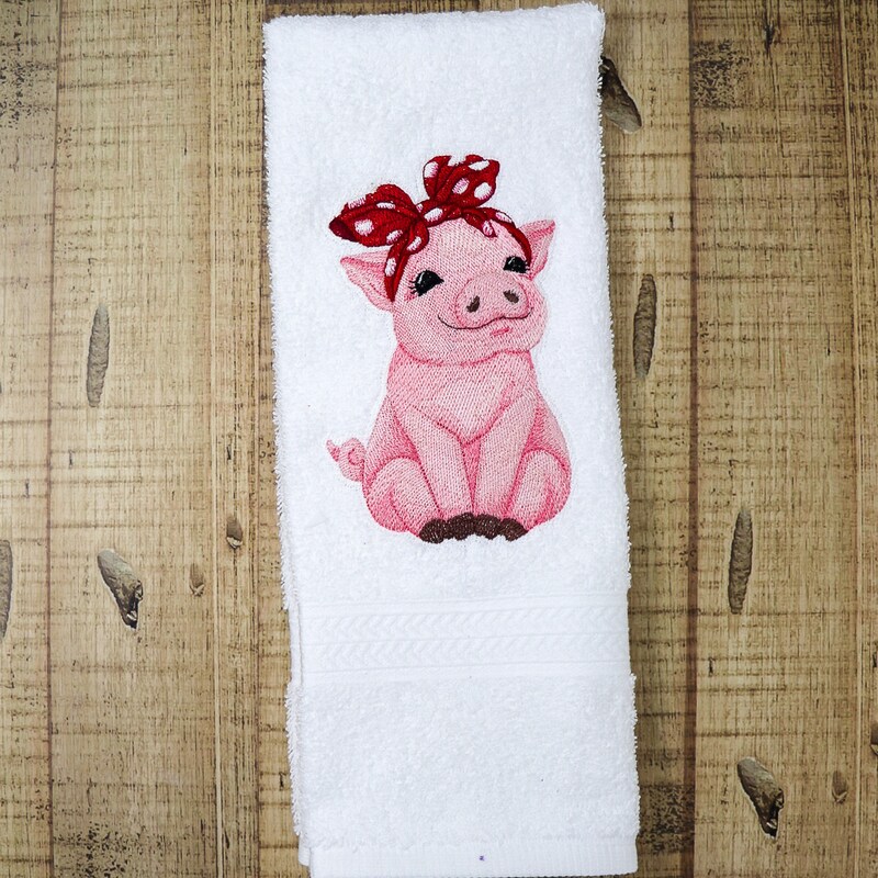Pig Hand Towel - Etsy