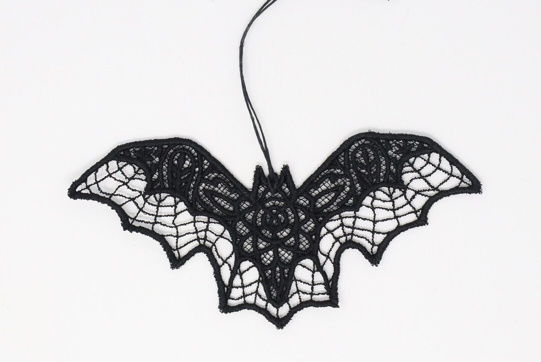 Black Lace Bat Ornament - Etsy