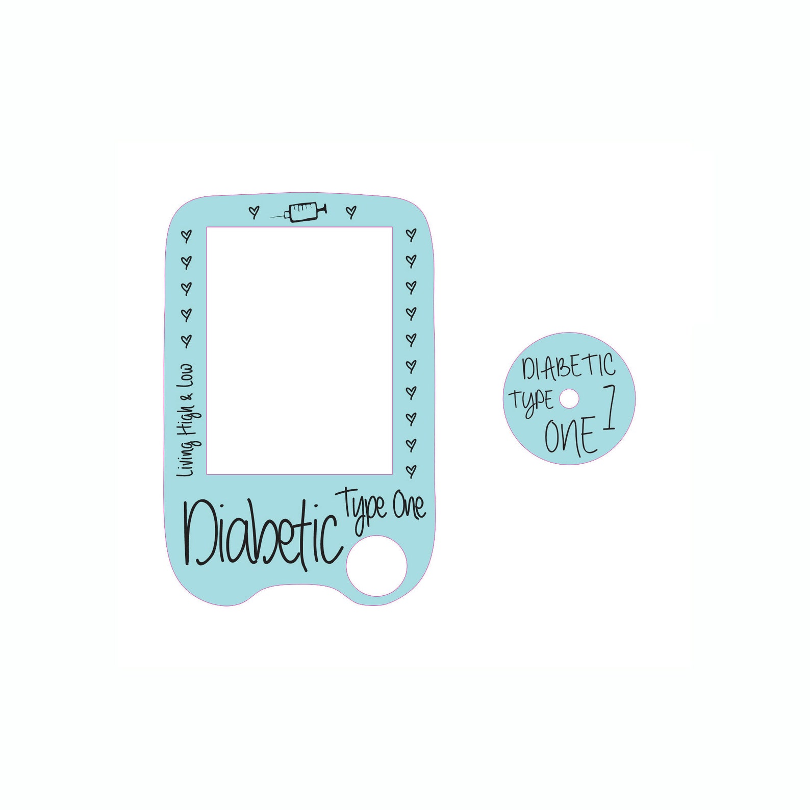 Type 1 Diabetic (mint) - Freestyle Libre Reader & Sensor Stickers ...