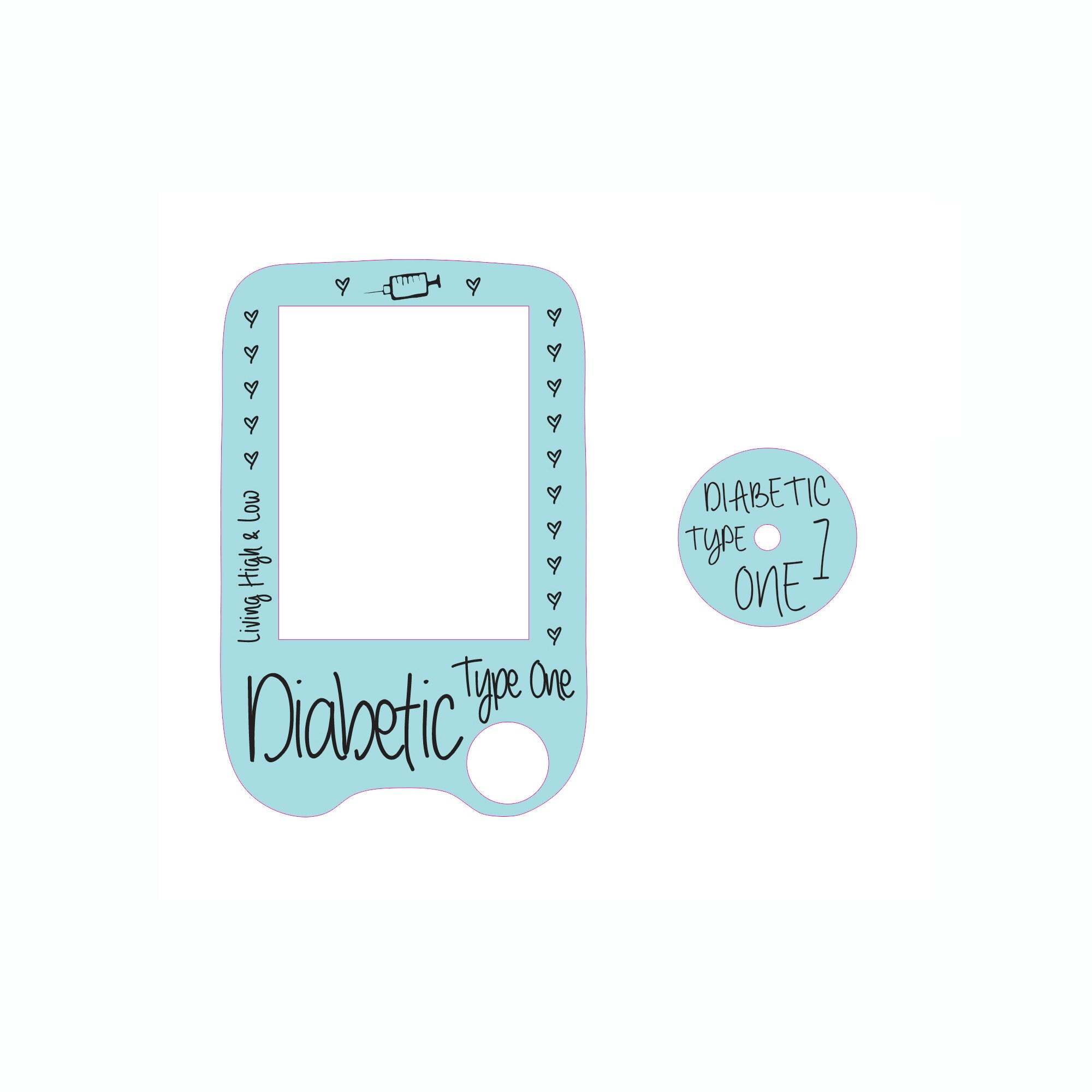 Type 1 Diabetic (mint) - Freestyle Libre Reader & Sensor Stickers ...