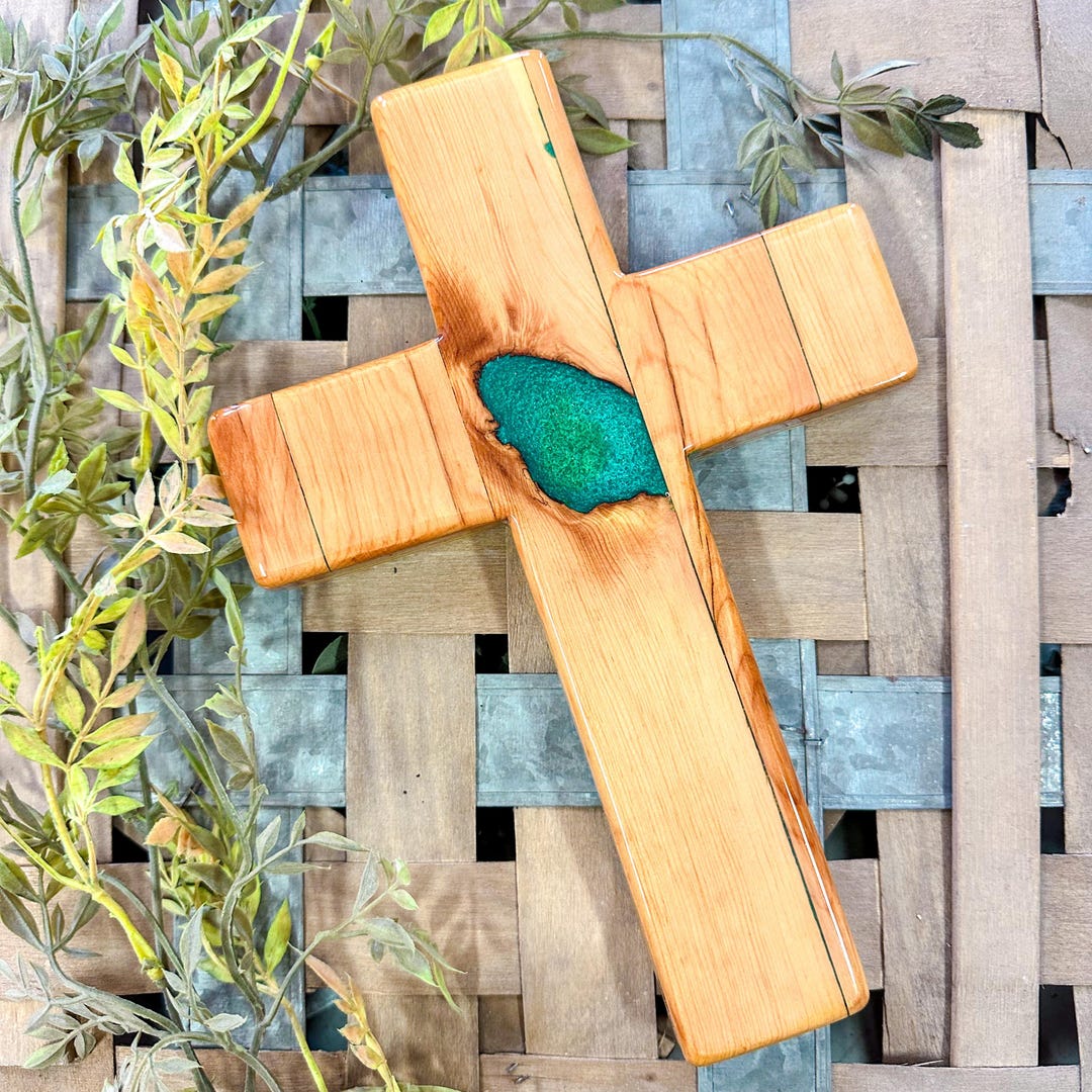 Reclaimed Barnwood and Epoxy Cross, Christian Decor, Wall Art, One of a ...