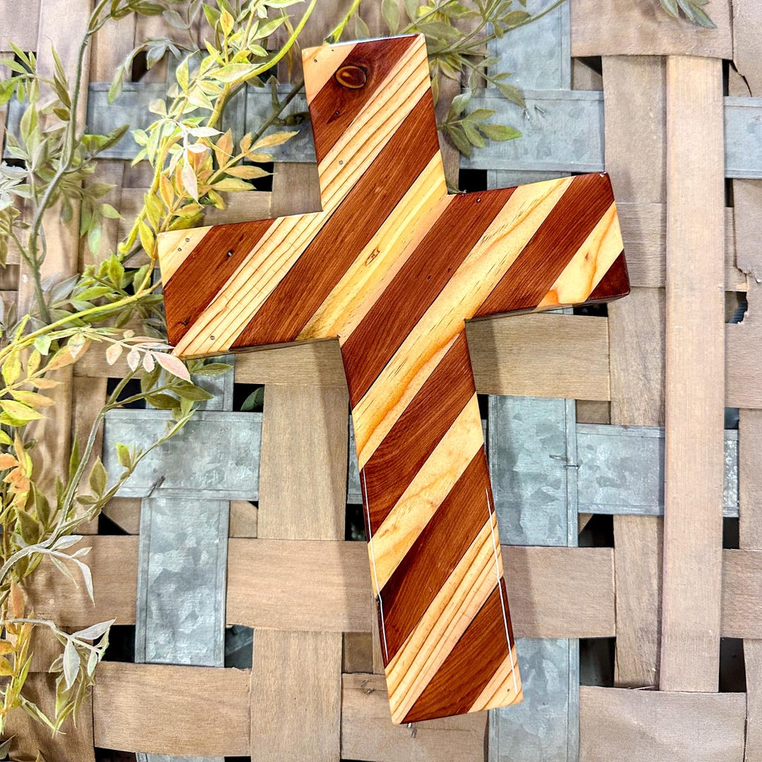 Reclaimed Cedar Wood and Epoxy Cross, Christian Decor, Wall Art, One of ...