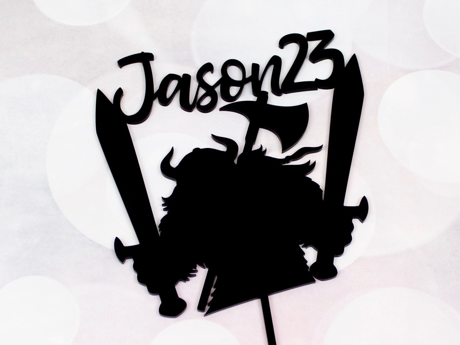 Viking Warrior Cake Topper Birthday Cake Topper - Etsy