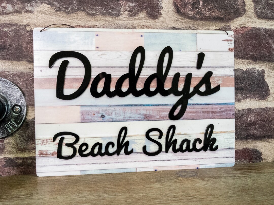 Daddy's Beach Shack Room Sign - Etsy