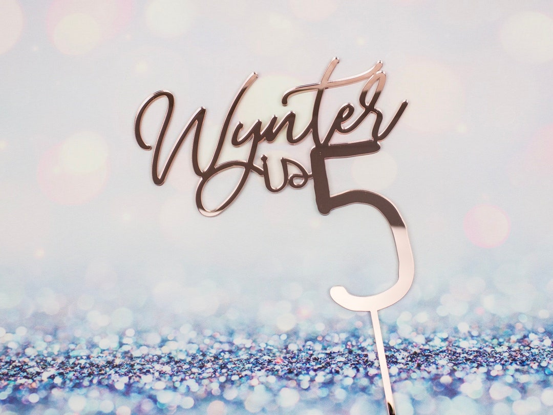 Name and Number 6 Cake Topper Birthday Cake Topper - Etsy