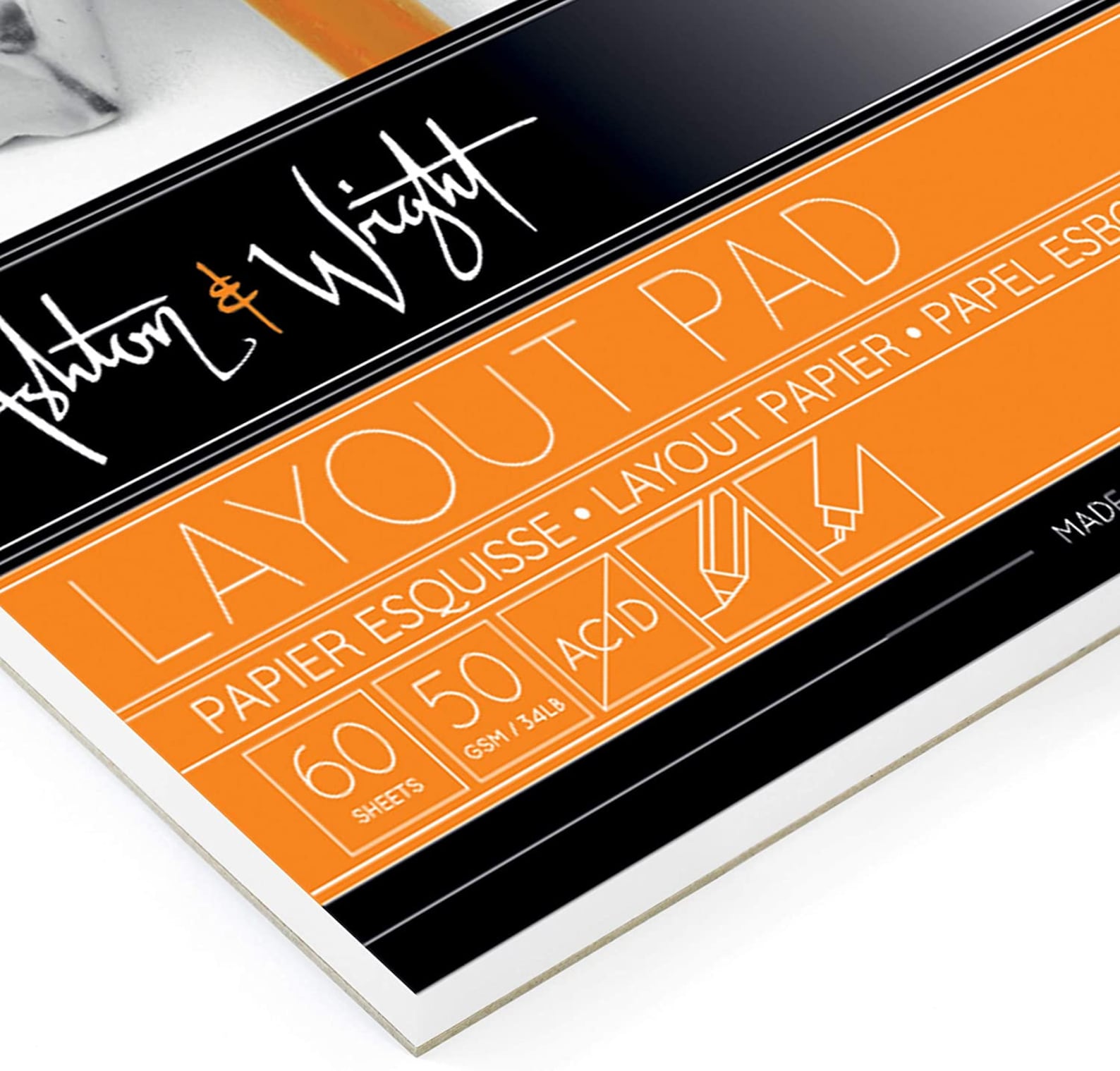 Board Backed Graph Pad For School Office Ashton And Wright A4 Grey-Grid ...