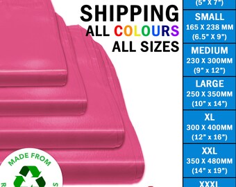 Pink Postal Mailing Bags Postage Coloured Plastic Packaging - Etsy UK