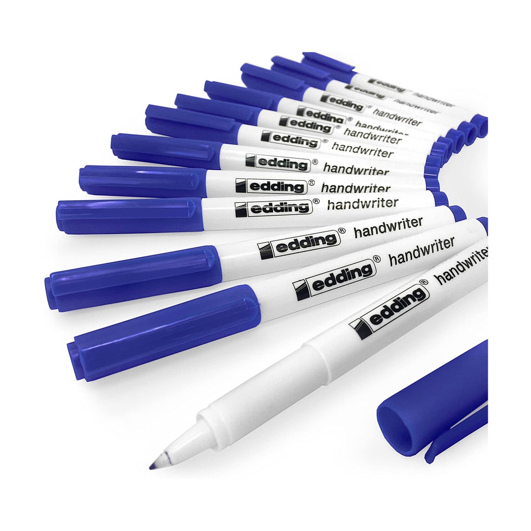 Edding Handwriter Handwriting Pen Blue Ink 0.6mm Pack of - Etsy