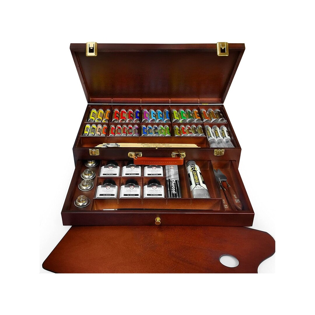 Excellent Edition Oil Colour Box in Wooden Chest Royal Talens Rembrandt ...