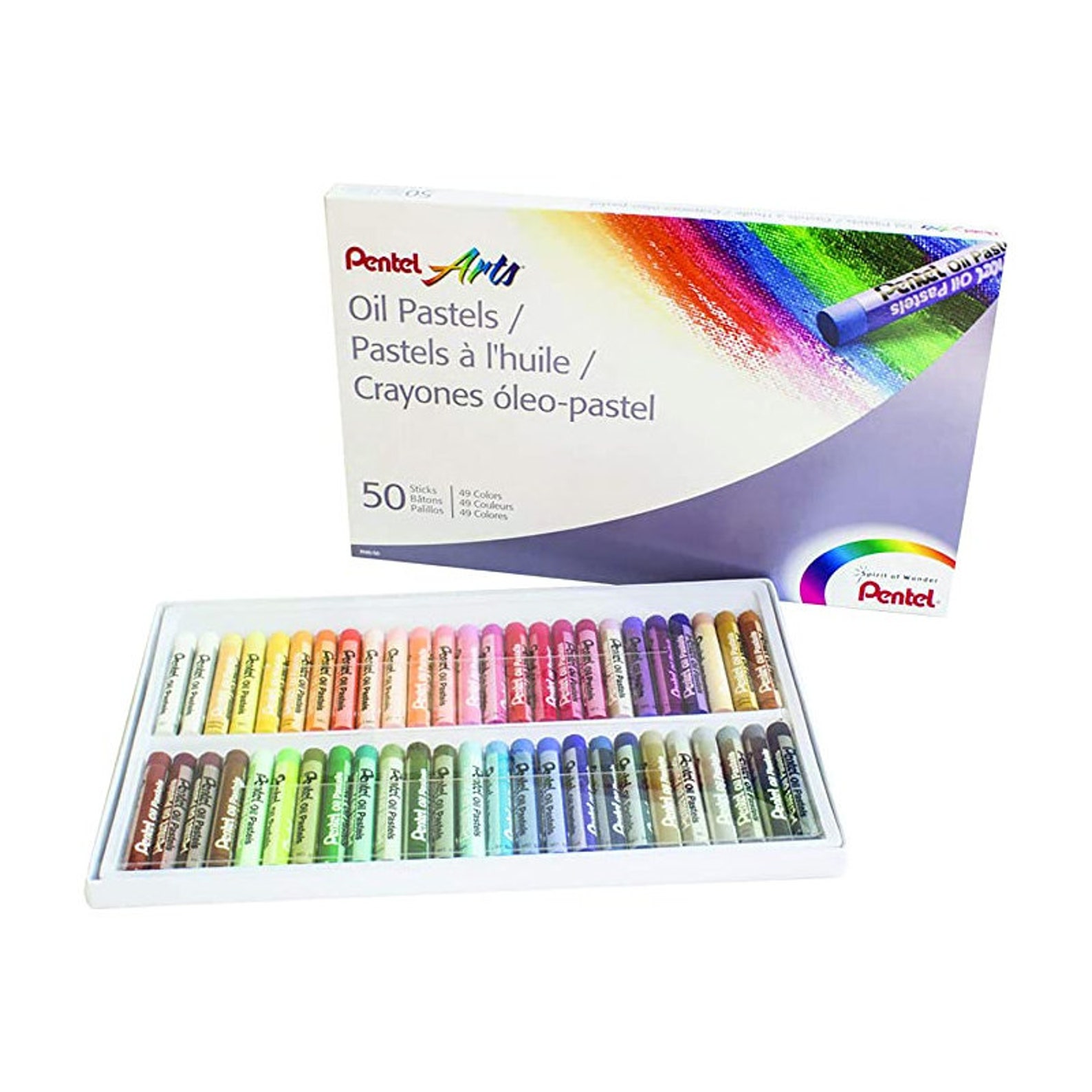 Pentel Artist's Pastels Pack of 50 Vivid Colours - Etsy UK