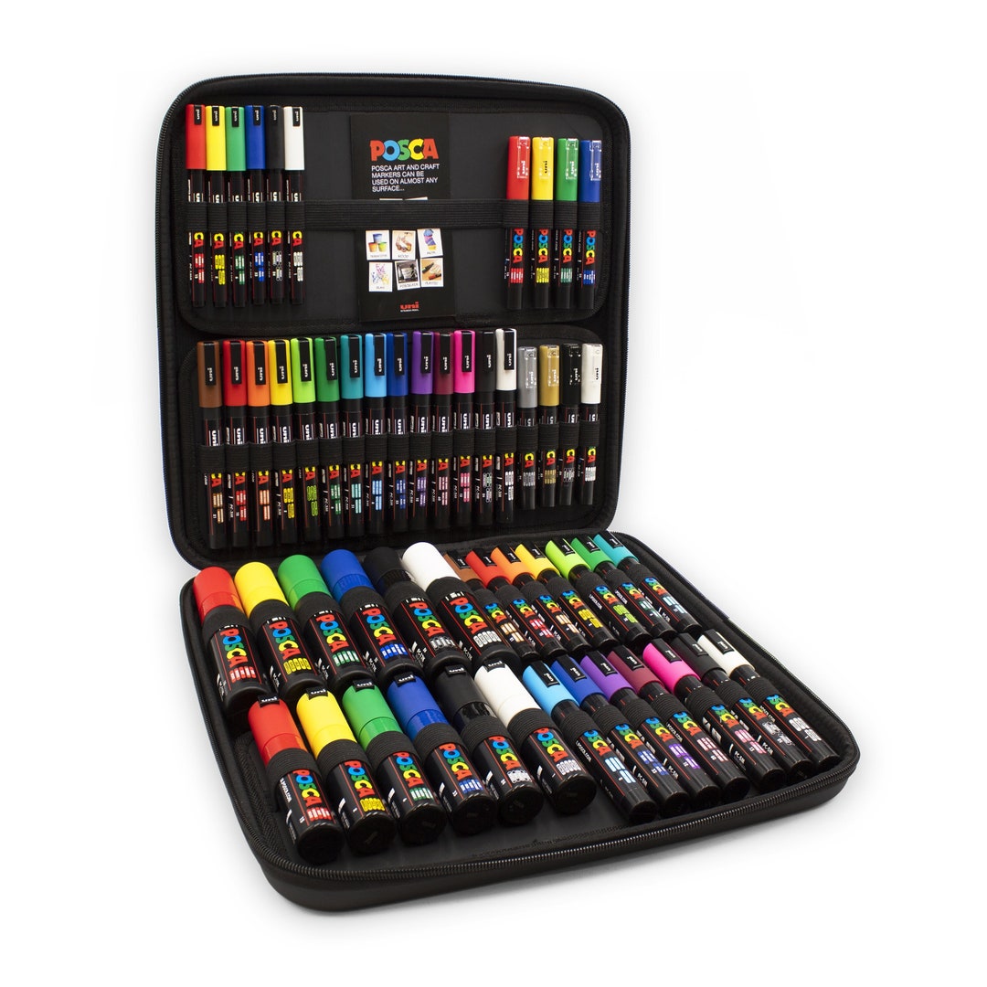 POSCA 17K / 7M / 5M / 3M / 1M / 1MR Paint Marker Art Pens Travel Hard ...