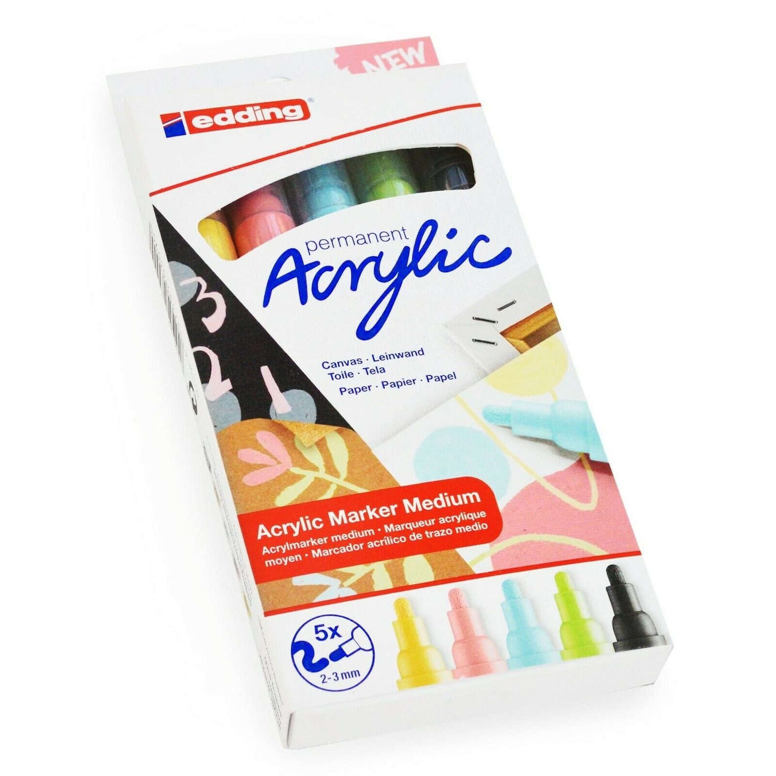 Edding 5100 Permanent Acrylic Paint Marker Pens Medium 2-3mm - Etsy