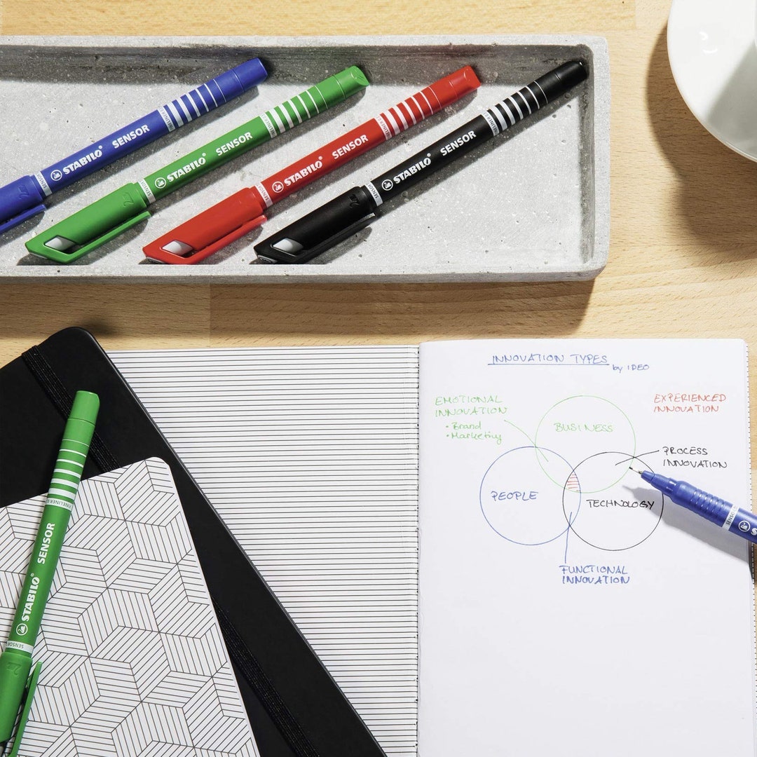 Fineliner STABILO SENSOR Fineliner Pens 0.3mm Assorted Colours Various ...