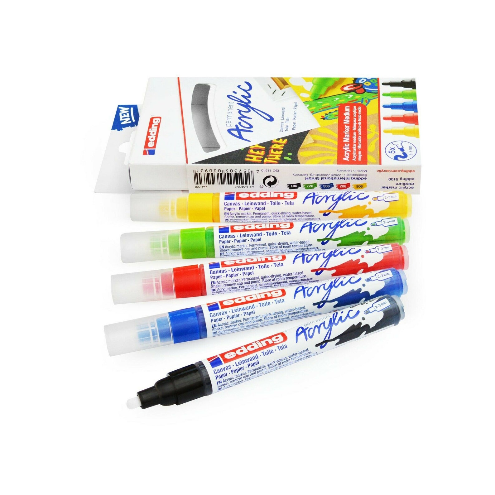 Edding 5100 Permanent Acrylic Paint Marker Pens Medium 2-3mm - Etsy