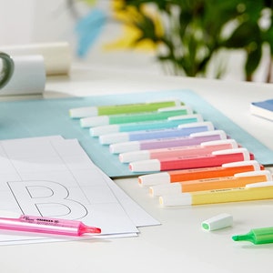Highlighter STABILO Swing Cool Desk Set of 18 Neon / Pastel Colours ...