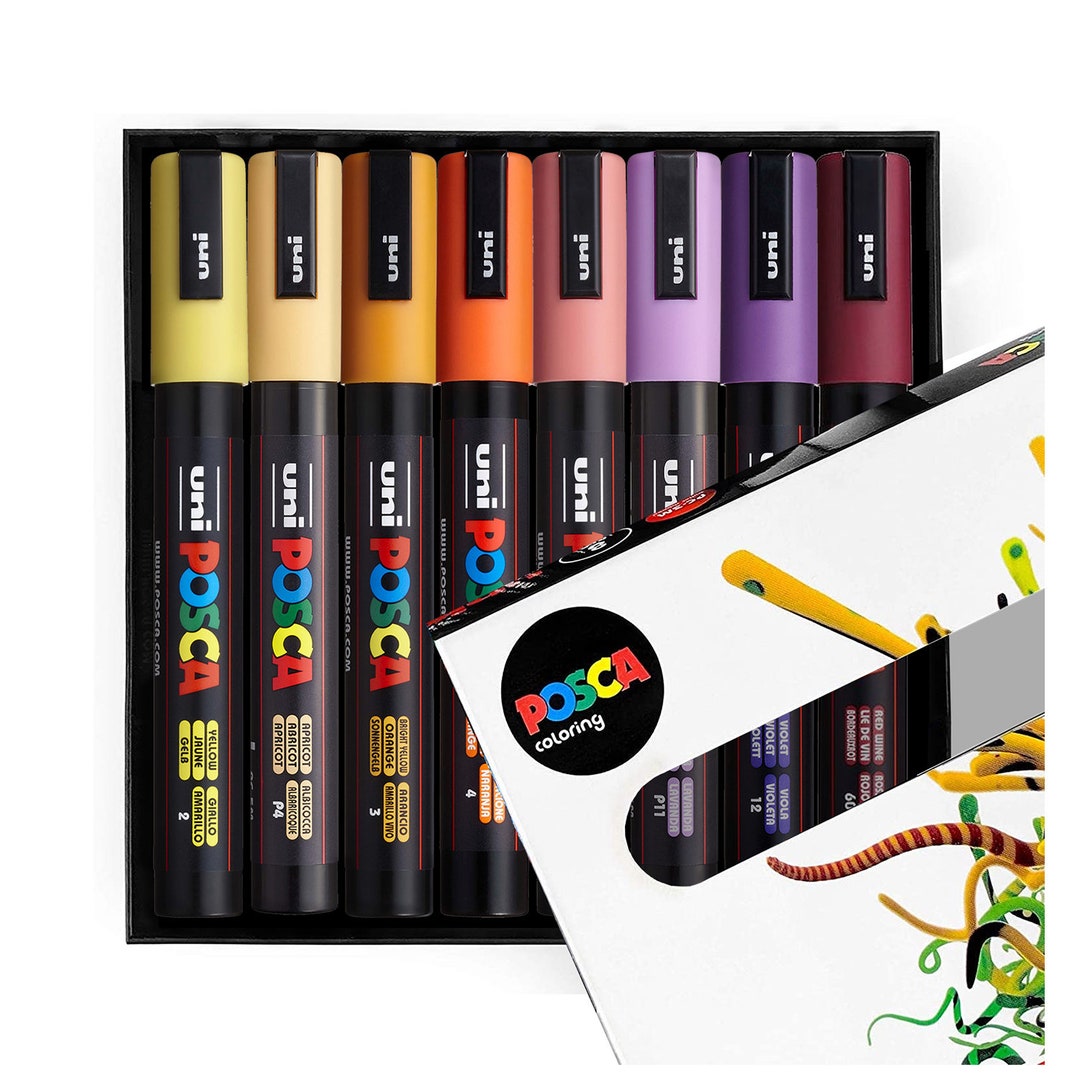 POSCA Medium PC-5M Art Paint Marker Pens Sunset Gift Set - Etsy
