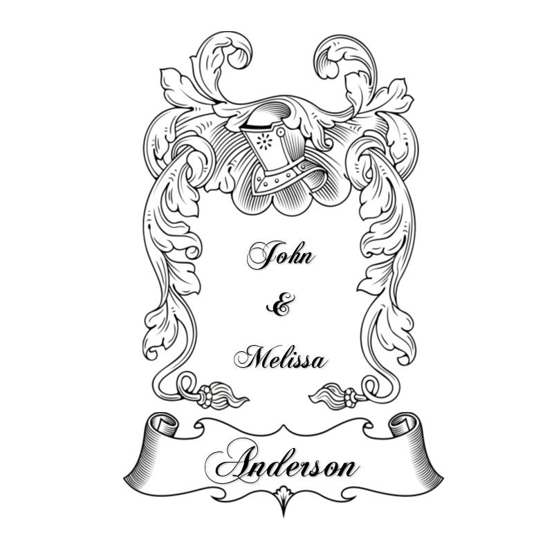 Coat of Arms Wedding Template - Etsy