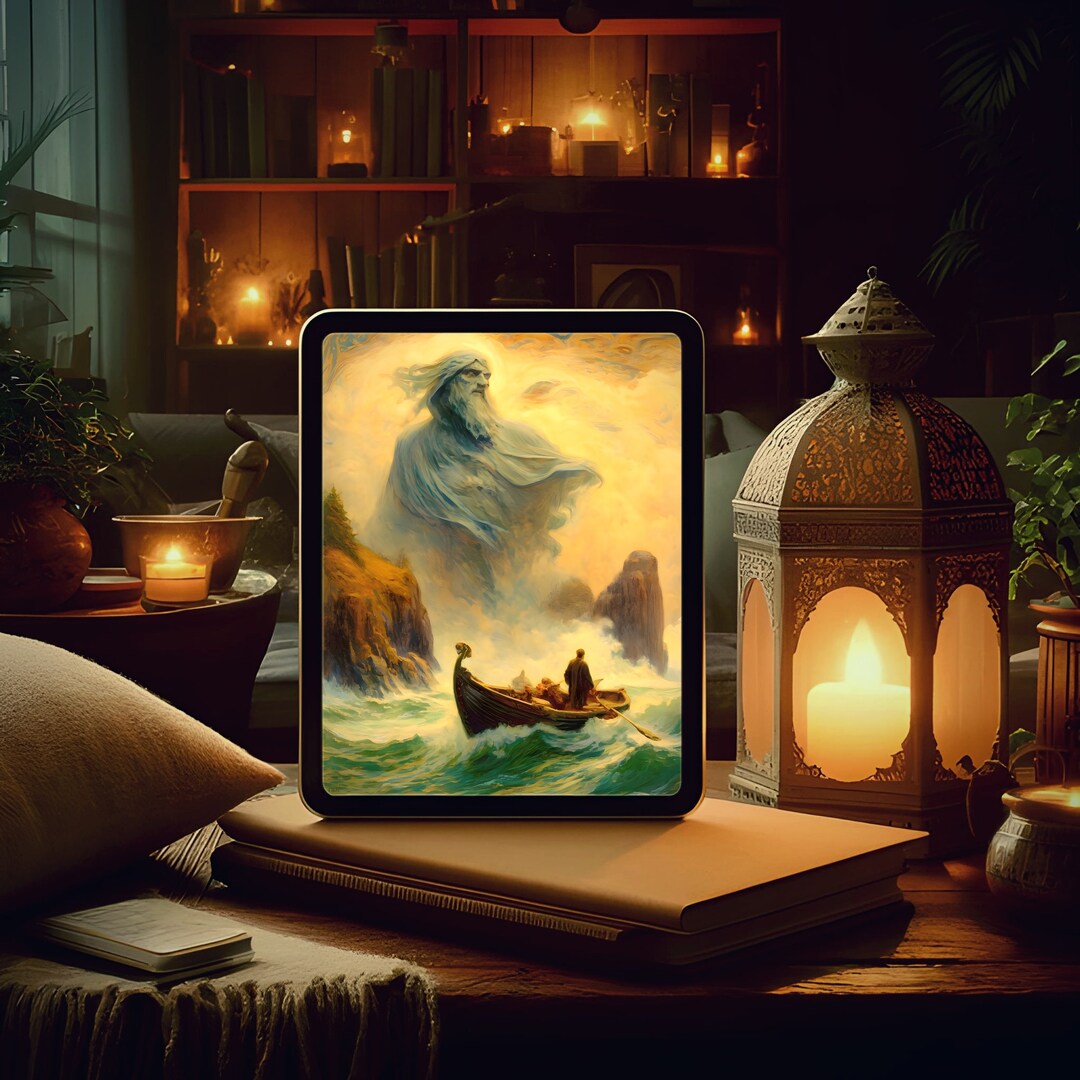 Manannán Mac Lir Sea God Print ~ Whimsigoth Fantasy Tablet Digital ...