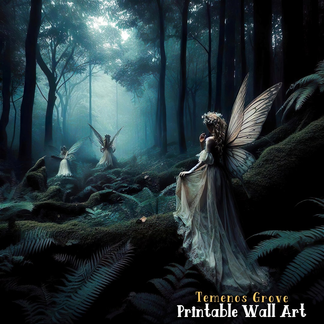 Faeries in the Forest Fantasy Printable Fairycore High Resolution 300 ...