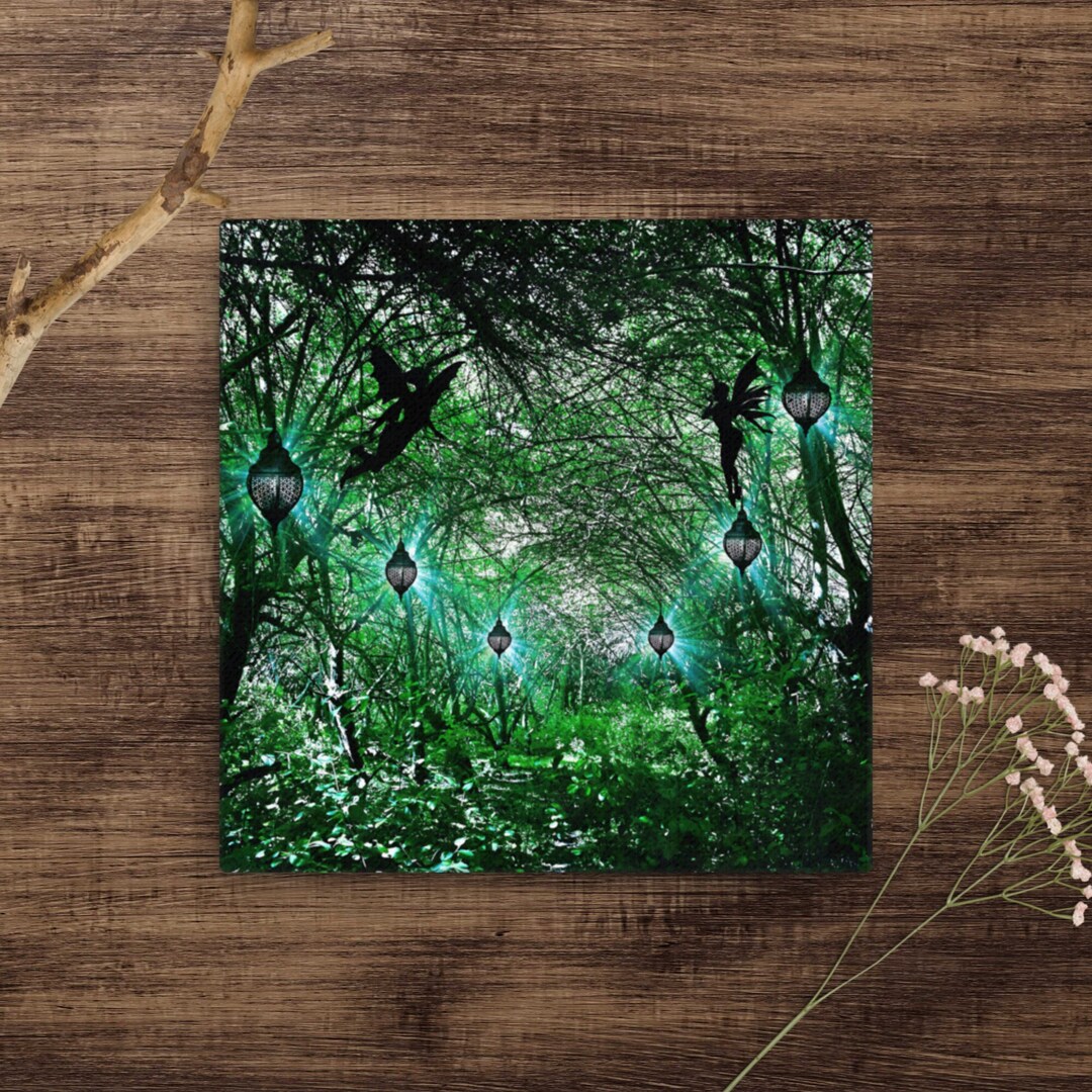 Fantasy Fairy Forest Gothic Fairycore Square Wall Art Thin Canvas - Etsy