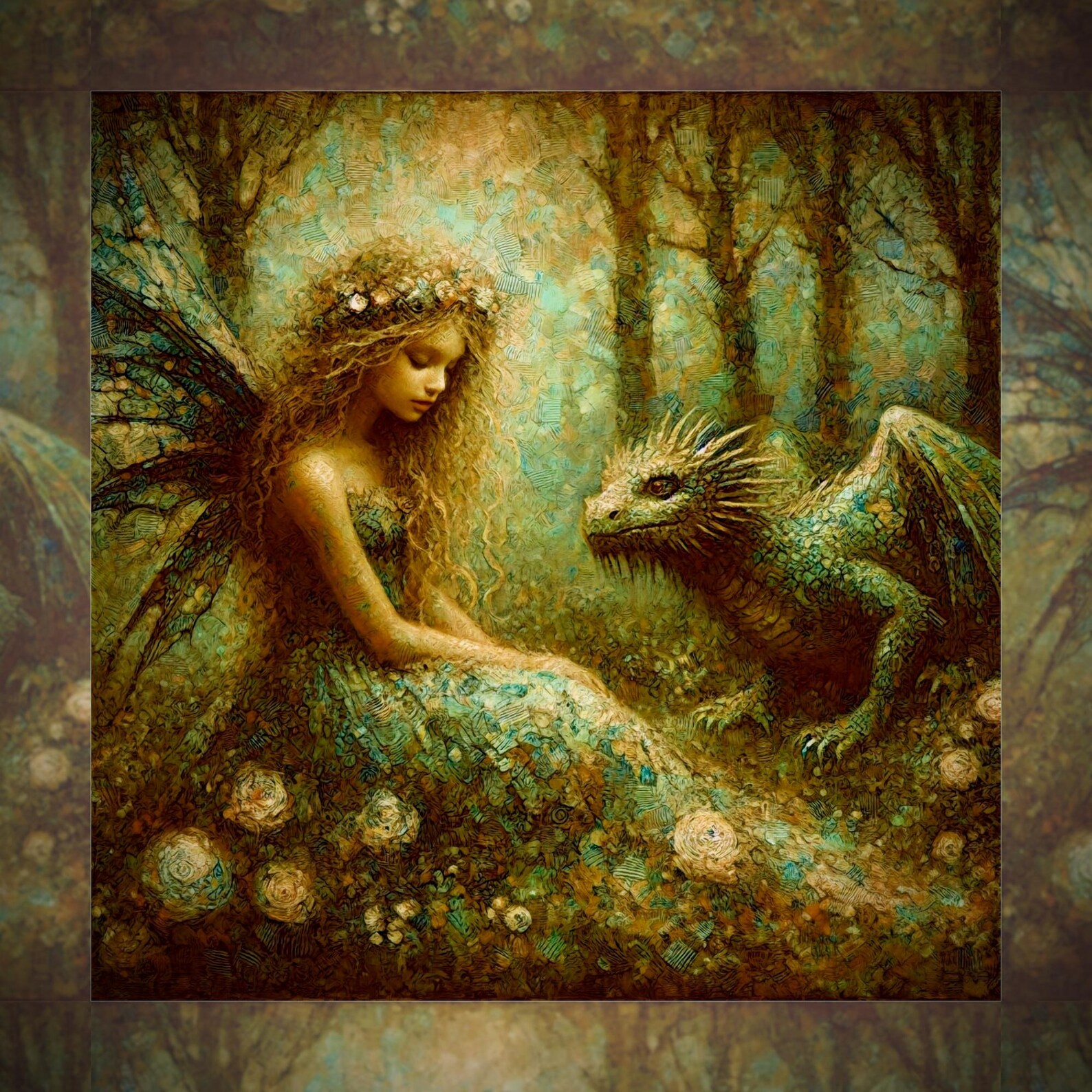 Fairy and Dragon Friend Printable ~ Whimsigoth Vintage Charm Instant ...