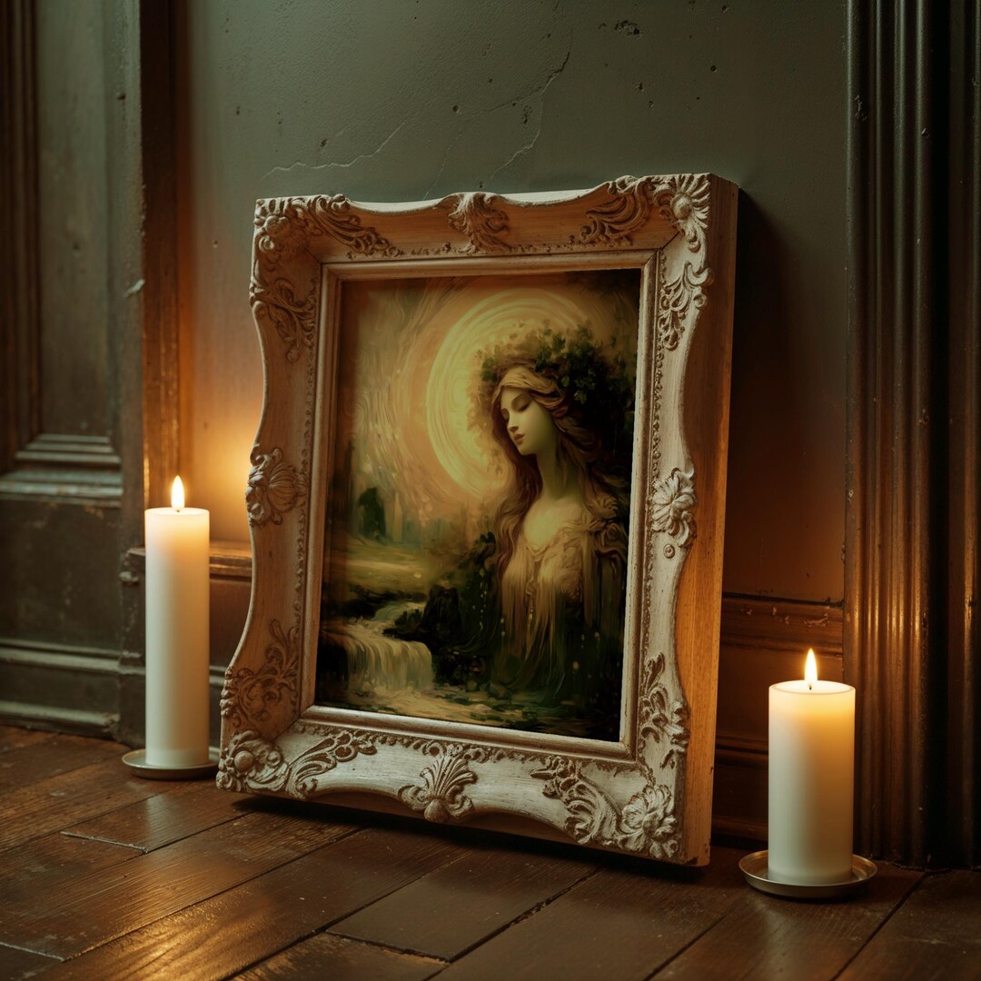 Celtic Goddess Danu Painting: Irish Mythology Altar Art, Mother Earth ...