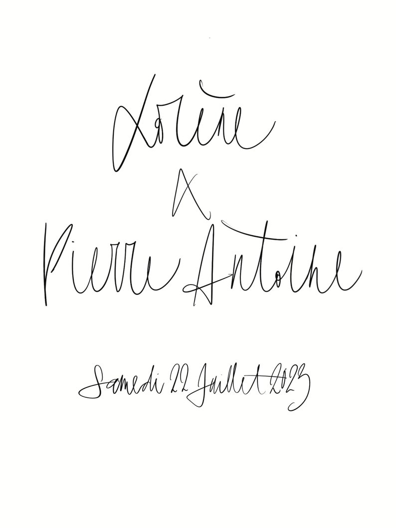 Prénom calligraphié personnalisé réalisé à la main sur papier ou au ...