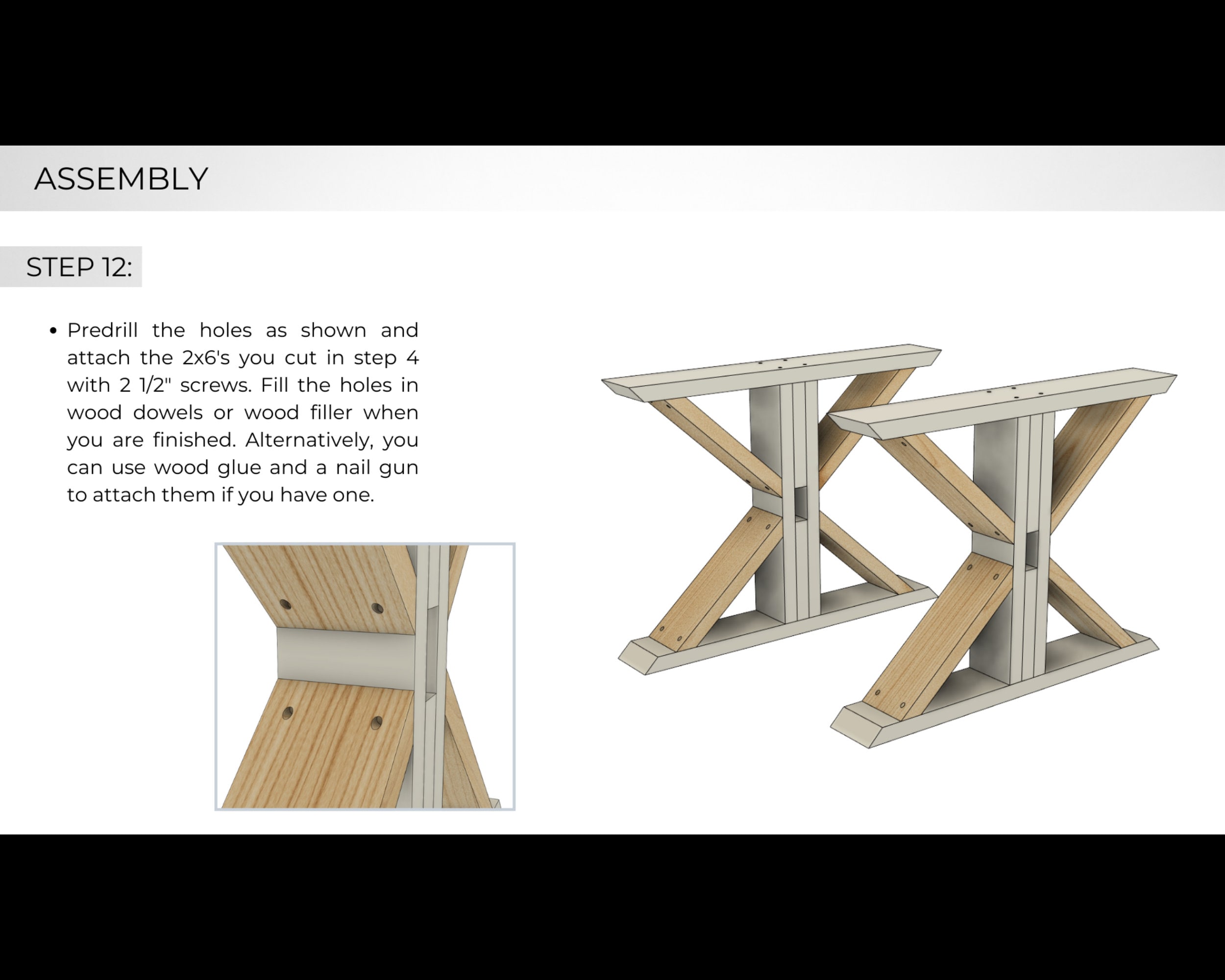 Farmhouse Trestle Table Build Plans Instant PDF Download - Etsy