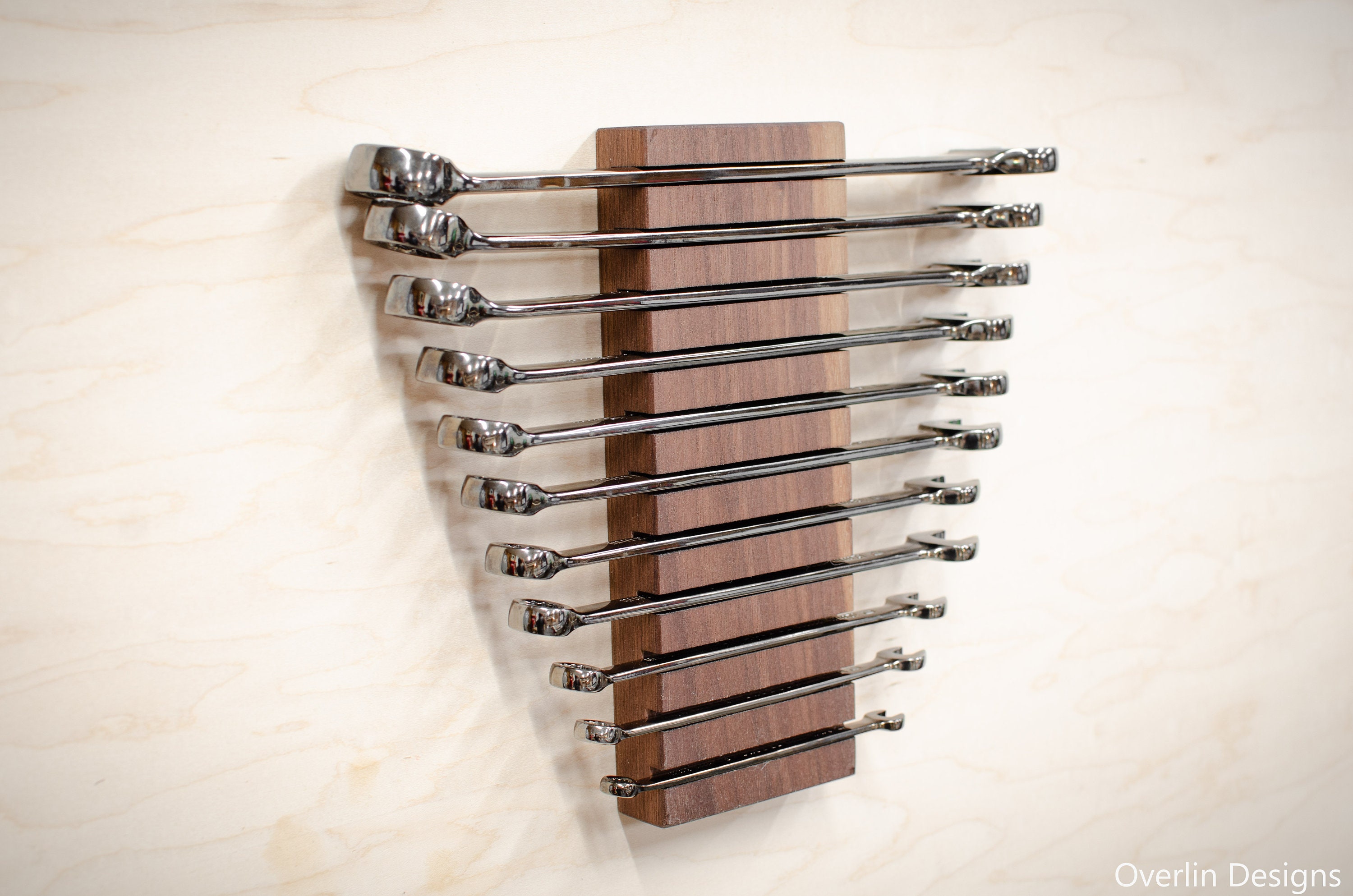 Black Walnut Wrench Set Organizer Wall Hanging | Etsy