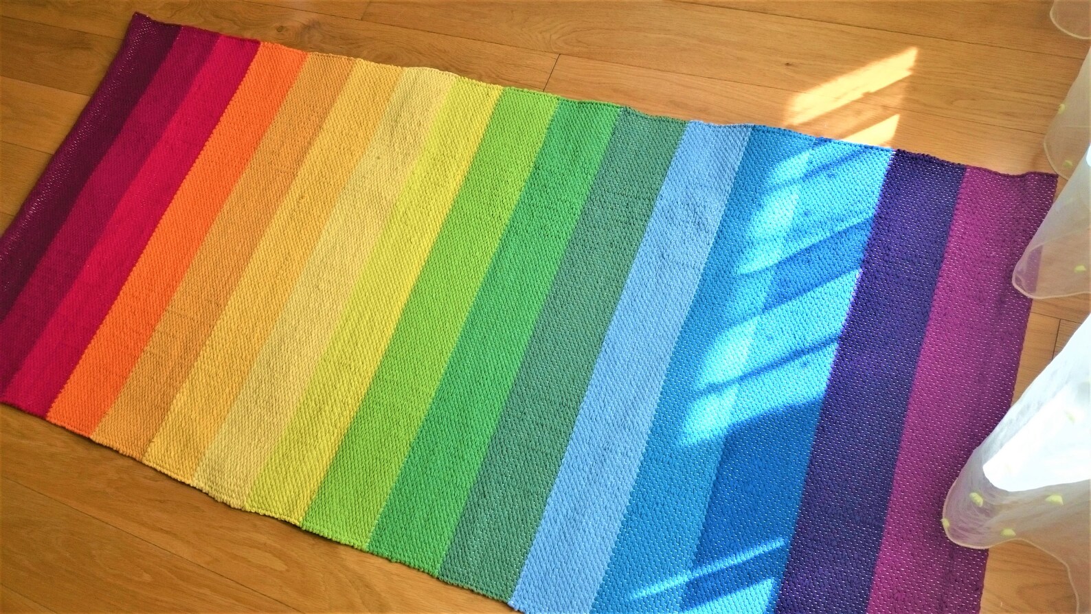 Striped Colorful Rainbow Rug Machine Washable LGBTQ Floor | Etsy
