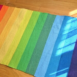 Striped Colorful Rainbow Rug Machine Washable LGBTQ Floor | Etsy