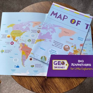 Kids World Map, World Map for Children, Colourful World Map, Child ...